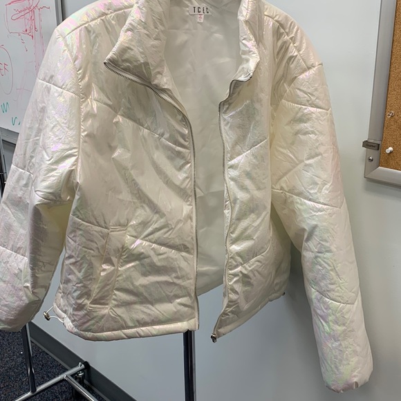 TCEC | Jackets & Coats | Tcec Metallic Puffer Jacket In Iridescent ...